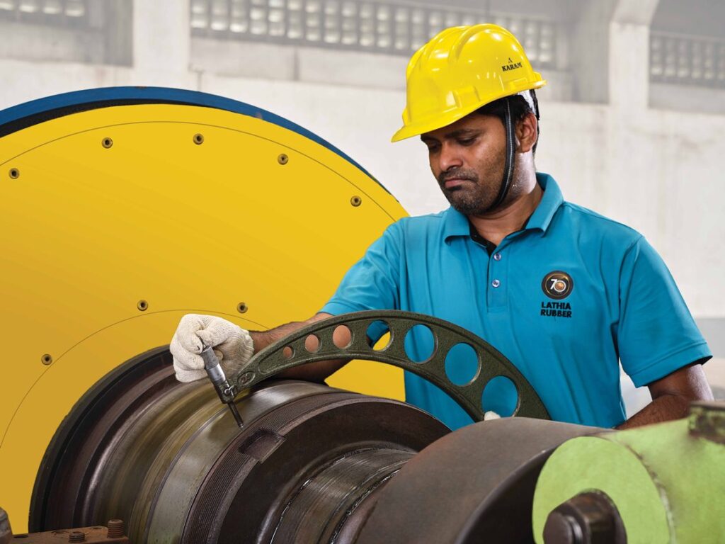 Rubber Rollers Maintenance and repair services by Lathia